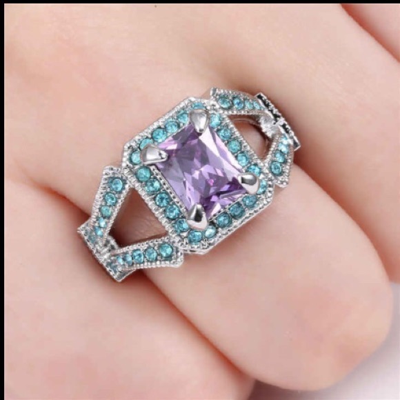 Jewelry | Gorgeous 18k Turkish White Gold Amethyst Ring | Poshmark